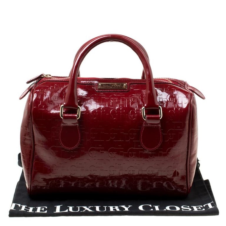 Gianfranco Ferre Red Patent Leather Satchel For Sale at 1stDibs ...