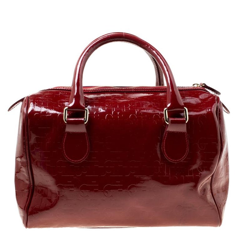 Gianfranco Ferre Red Patent Leather Satchel For Sale at 1stDibs ...