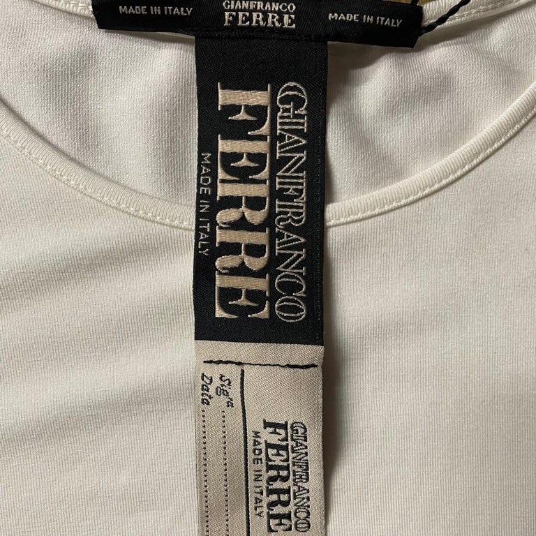 Gianfranco Ferré Vintage 90s white maxi shirt For Sale at 1stDibs