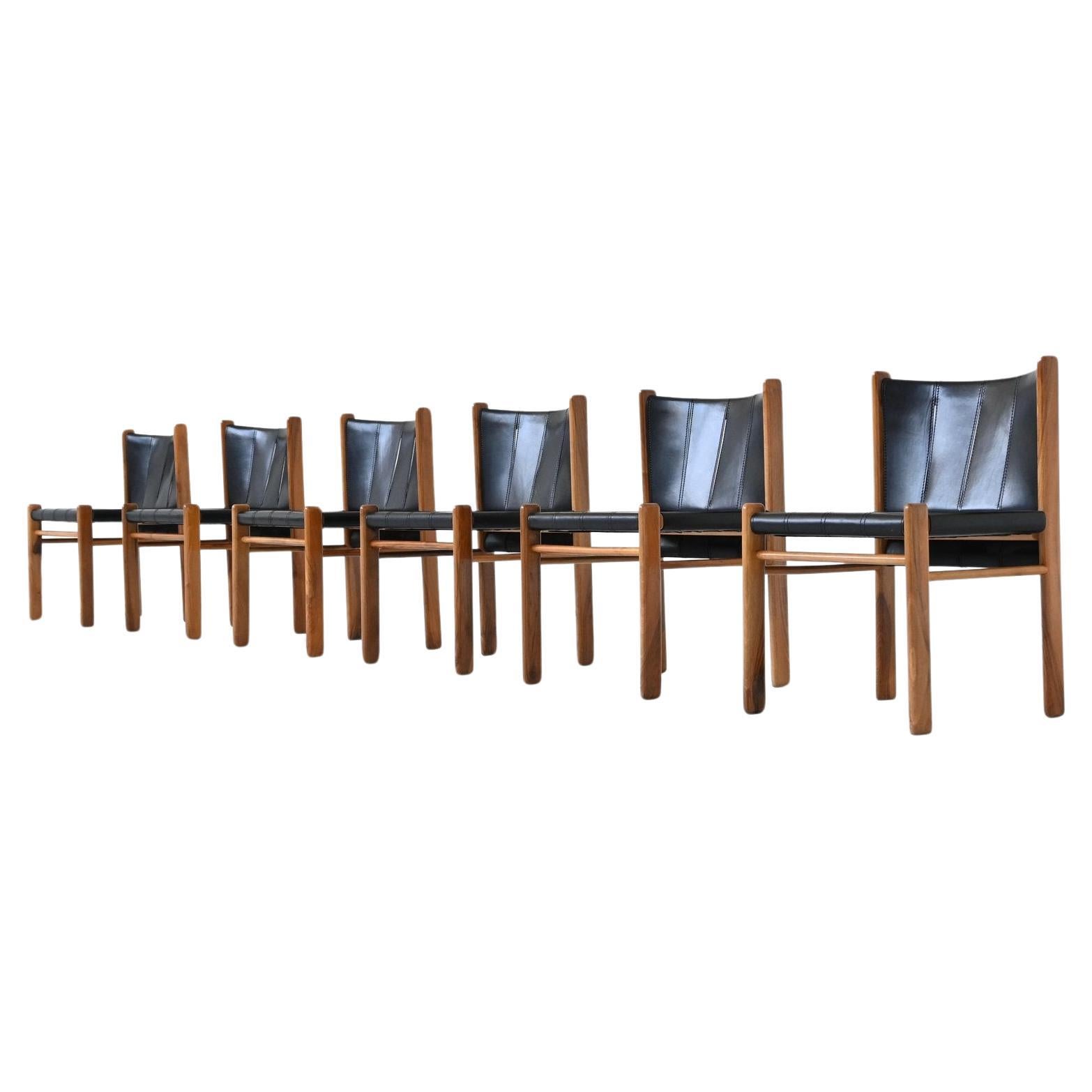 Amazing, Gianfranco Frattini for Bernini, Chair in Walnut and Black ...