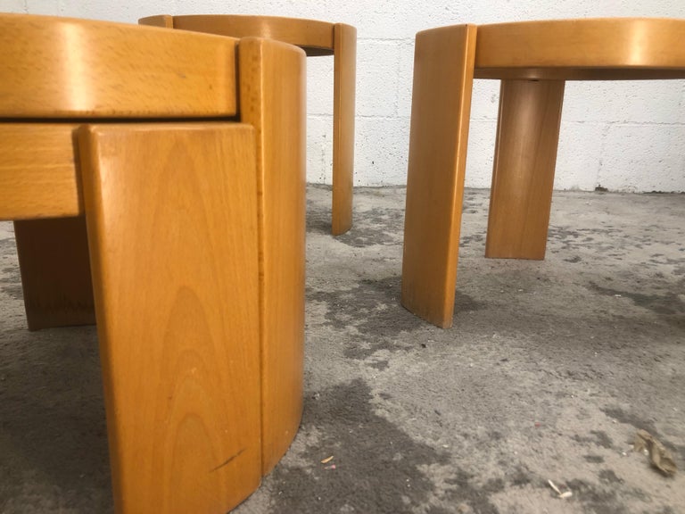 Gianfranco Frattini for Cassina Mid-Century Reversible Stacking Tables ...