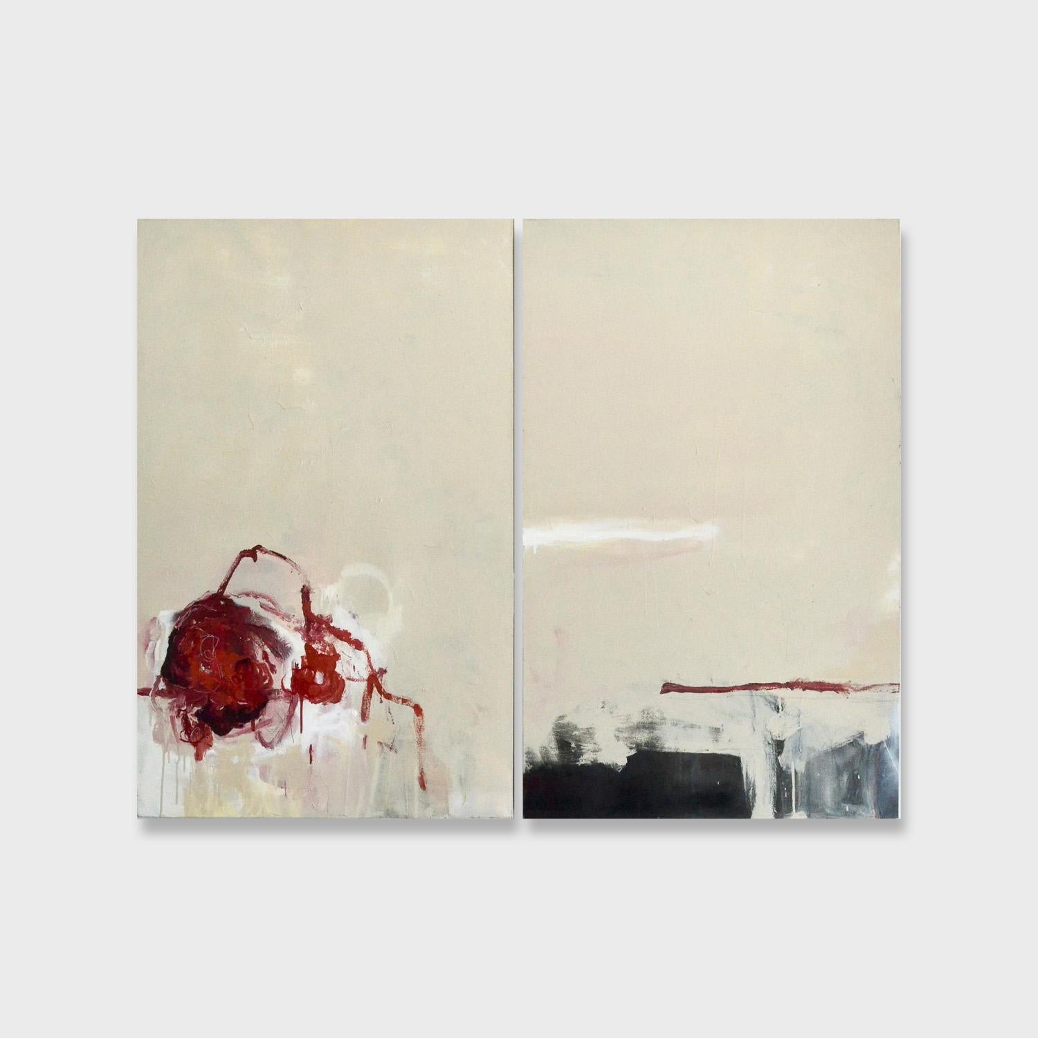 Gianna Tesone - Colorful Abstract Painting, "To My Equal (Diptych ...
