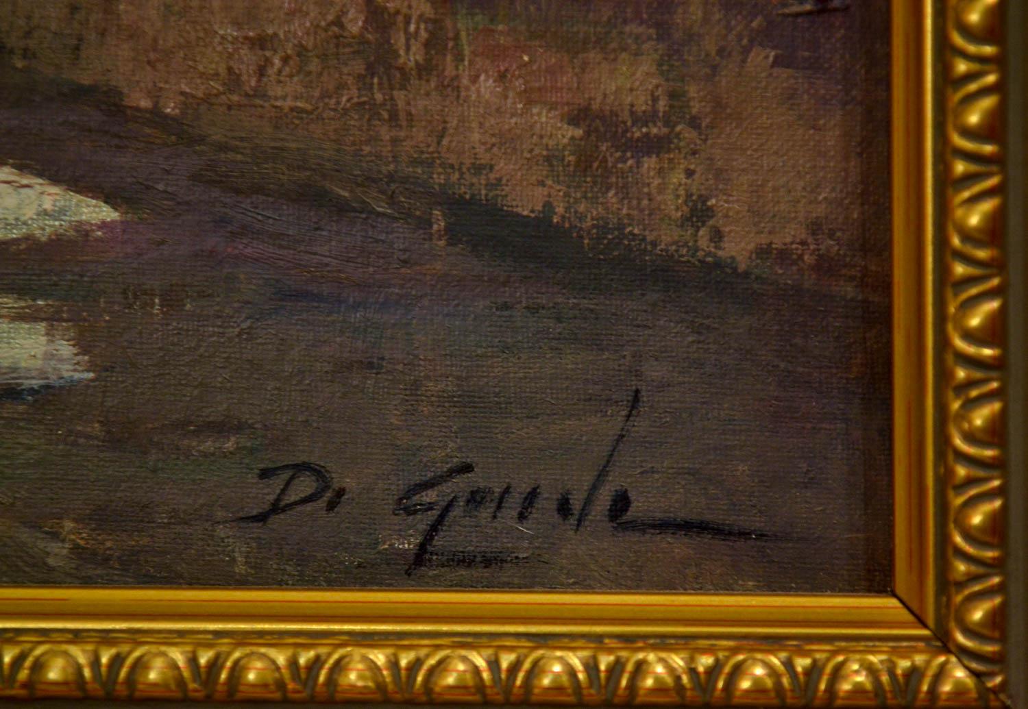 Gianni Di Guida - "Young Girl on Italian Coast" Original Oil on Board 9 ...