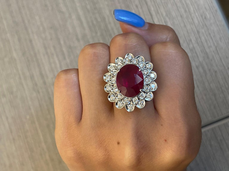 Gianni Lazzaro Ruby 9, 58 Ct Diamond White 18K Gold Ring for Her For ...