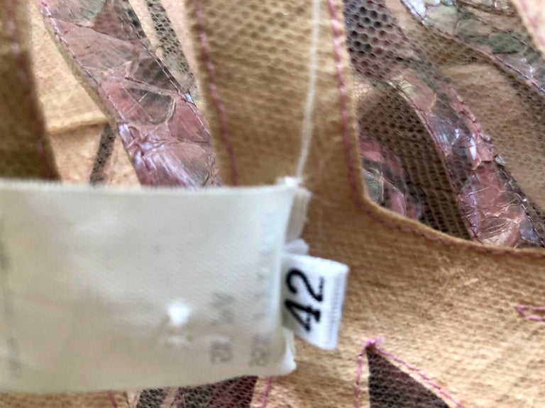 Gianni Versace Atelier S/S 2000 Haute Couture Python Leather Sheer Cutout Top at 1stDibs ...