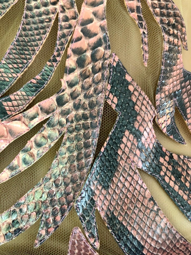 Gianni Versace Atelier S/S 2000 Haute Couture Python Leather Sheer ...