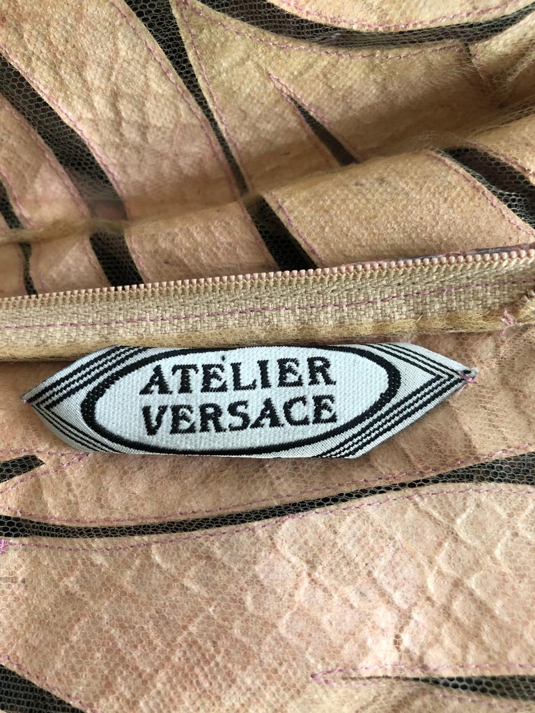 Gianni Versace Atelier S/S 2000 Haute Couture Python Leather Sheer Cutout Top at 1stDibs ...