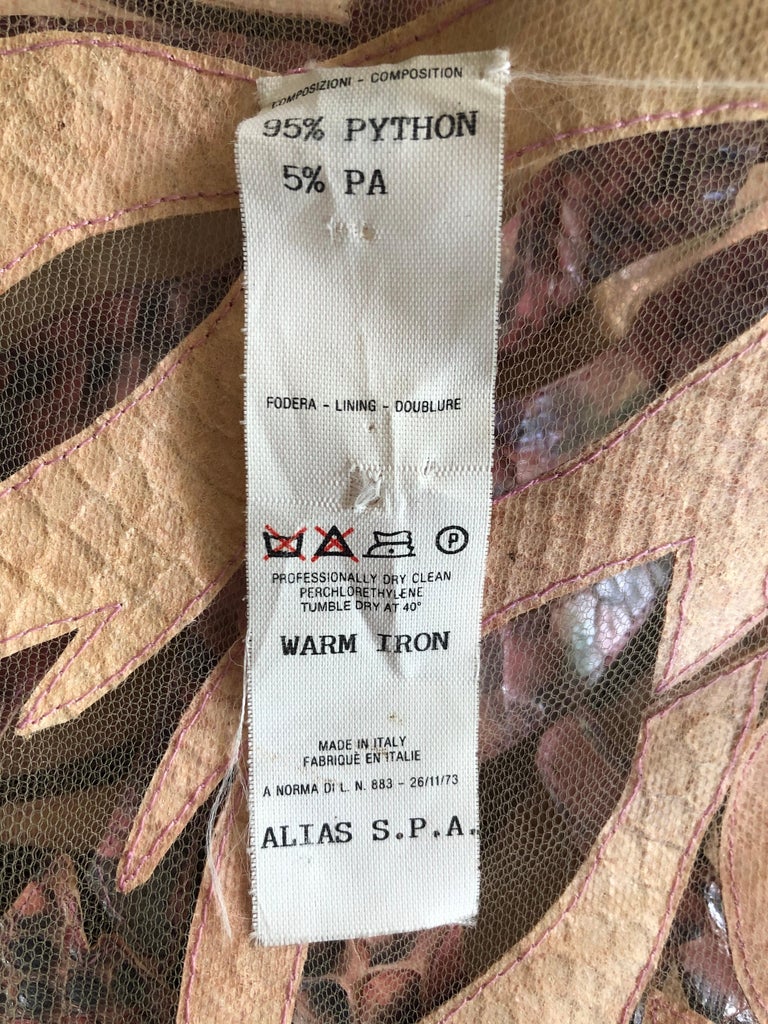 Gianni Versace Atelier S/S 2000 Haute Couture Python Leather Sheer Cutout Top at 1stDibs ...