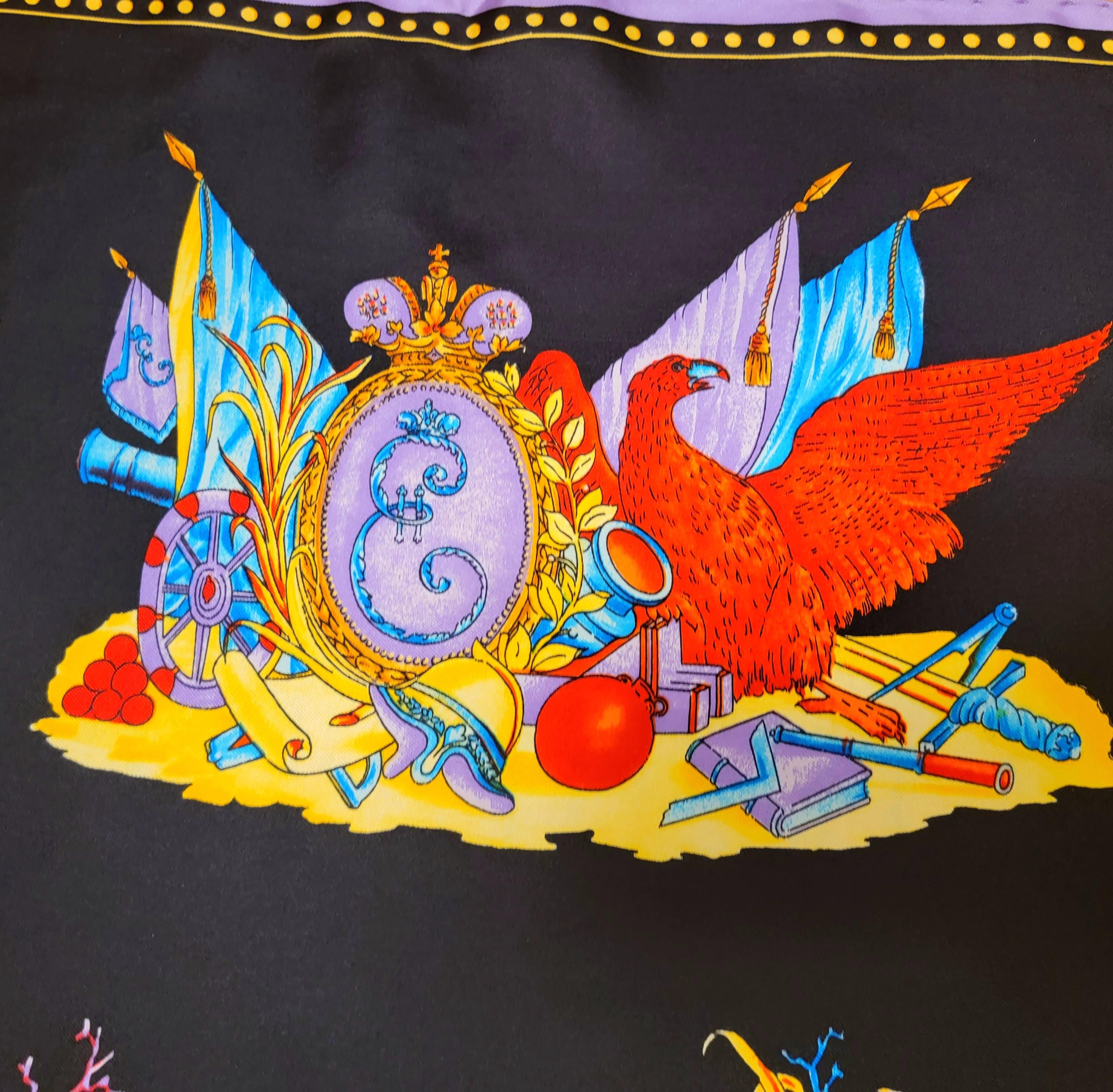 Gianni Versace Atelier Silk Scarf Greek Mythology Gods Baroque Early ...