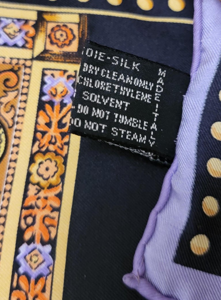 Gianni Versace Atelier Silk Scarf Greek Mythology Gods Baroque Early ...