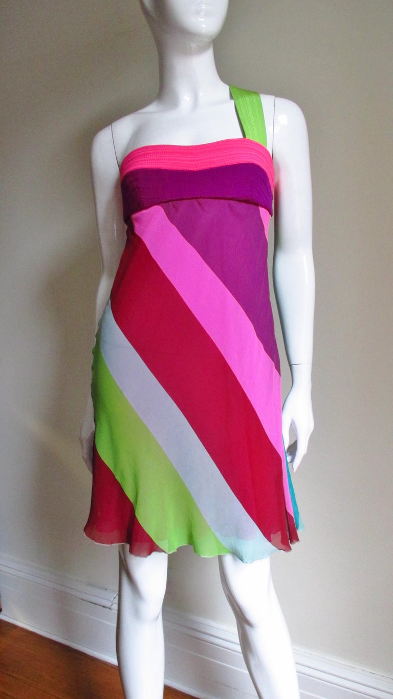 Gianni Versace Babydoll Silk Dress For Sale at 1stdibs
