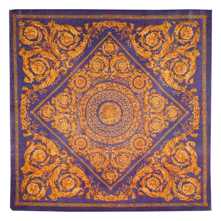 Gianni Versace, Barocco Blue Rug For Sale at 1stDibs