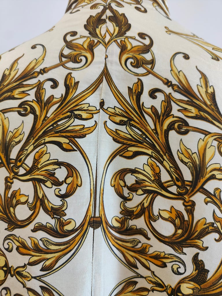Gianni Versace baroque silk shirt For Sale at 1stDibs