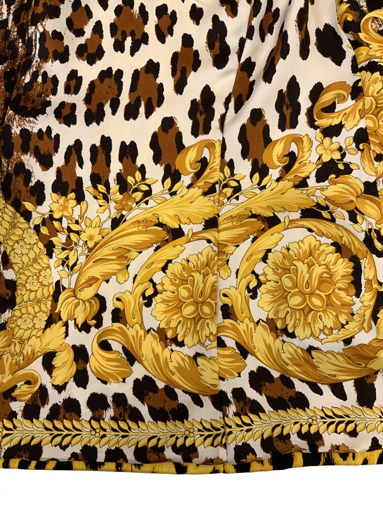 Gianni Versace Couture Rare Yellow Leopard Print Silk Jacket at 1stDibs ...
