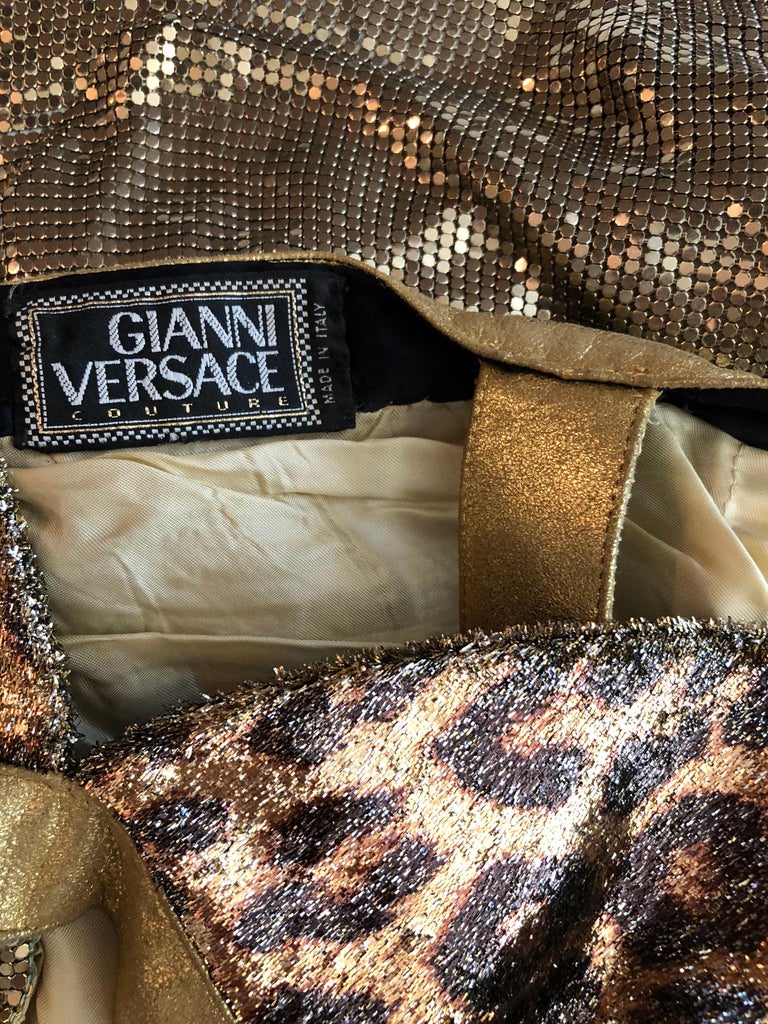 Gianni Versace F/W 1994 Runway Ad Campaign Vintage Gold Oroton Metal ...