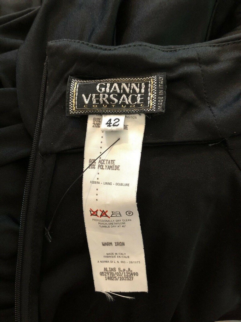 Gianni Versace F/W 2000 Runway Midi Black Dress For Sale at 1stDibs