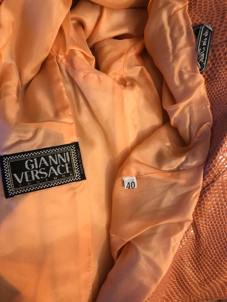 Gianni Versace F/W 2000 Runway Vintage Pink Leather and Fur Jacket Coat ...