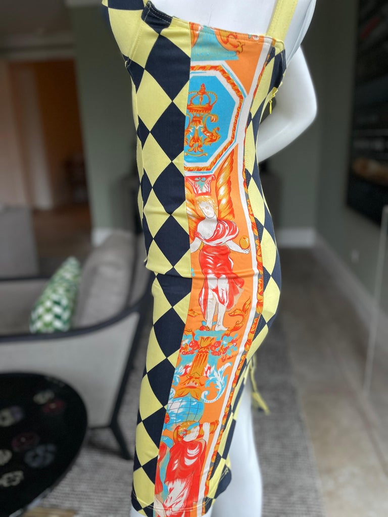 Gianni Versace for Versus Vintage 1980's Baroque Harlequin Pattern ...