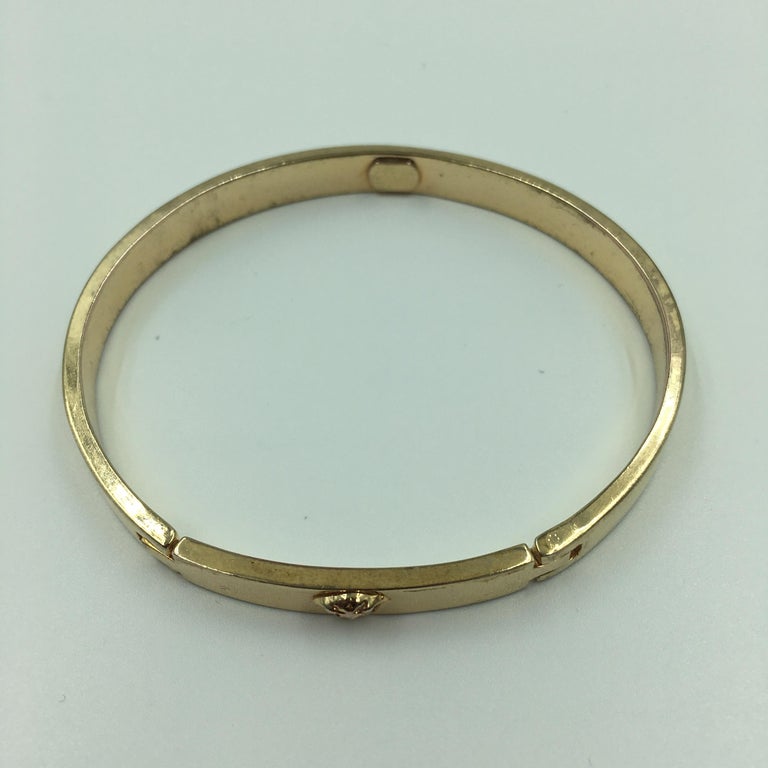 Gianni Versace Gold Plated Medusa Bangle Bracelet For Sale at 1stDibs ...