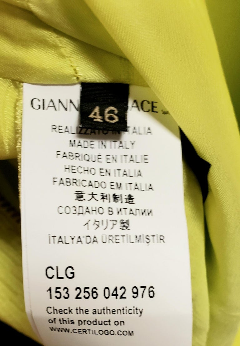 GIANNI VERSACE LEMON COTTON and FLAX DRESS 46 -10 For Sale at 1stDibs ...