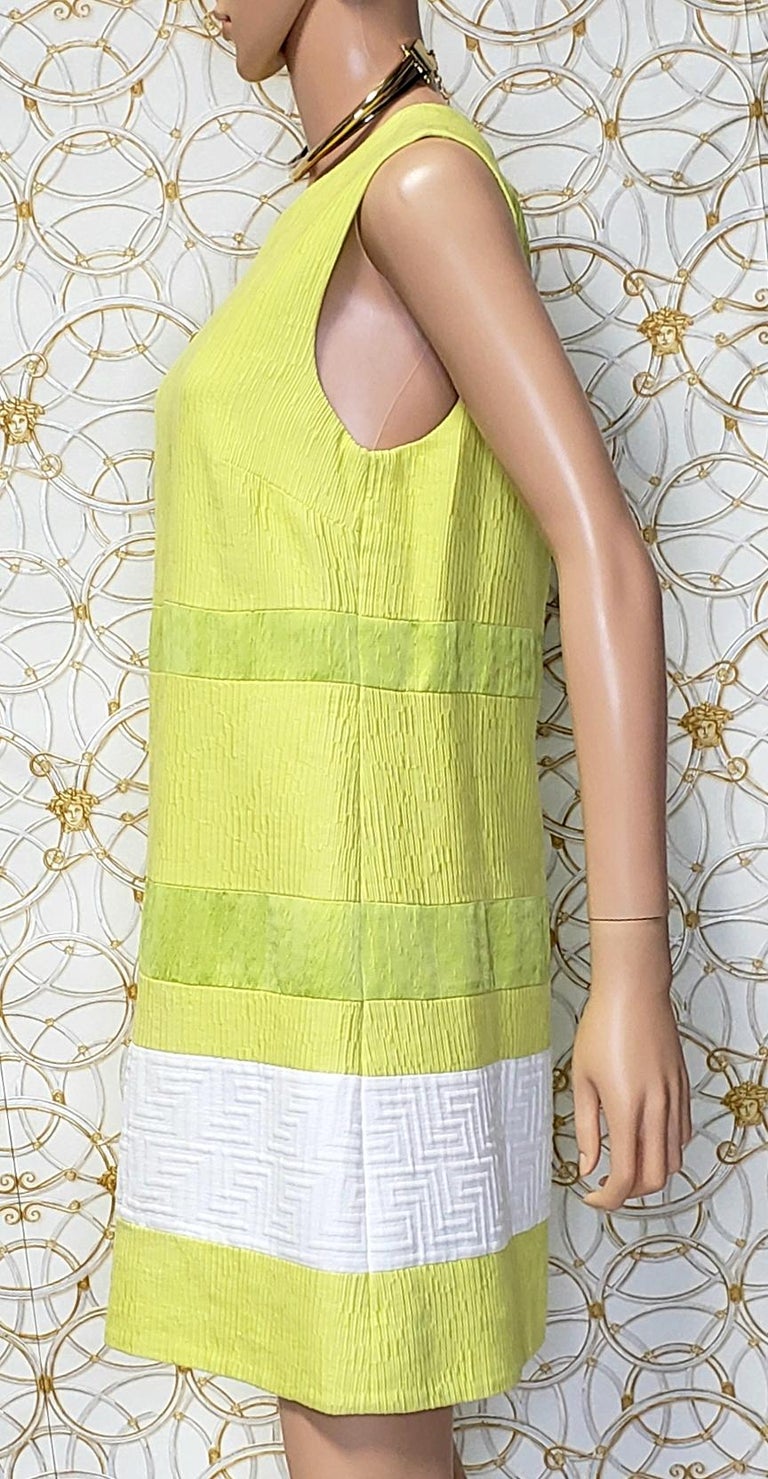 GIANNI VERSACE LEMON COTTON and FLAX DRESS 46 -10 For Sale at 1stDibs ...
