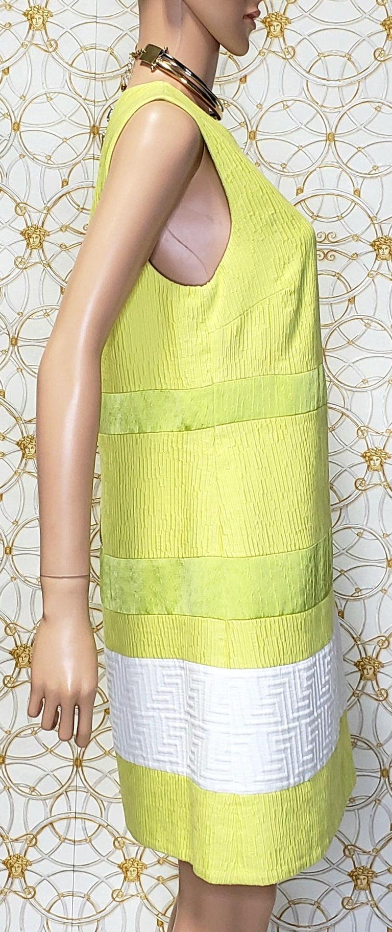 GIANNI VERSACE LEMON COTTON and FLAX DRESS 46 -10 For Sale at 1stDibs ...