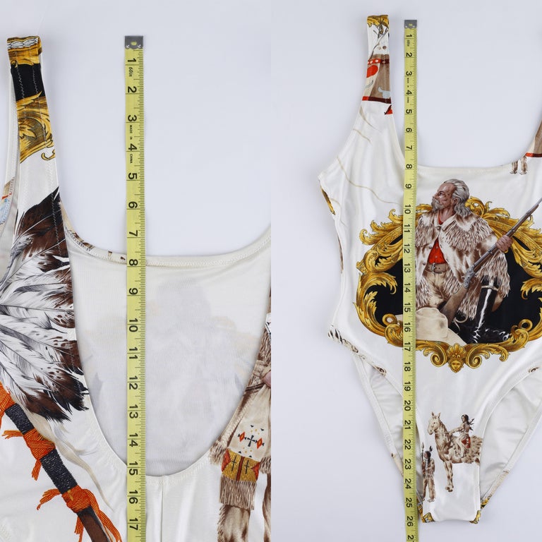 Gianni Versace Mare 1992 Buffalo Bill Native American Theme Swimsuit ...