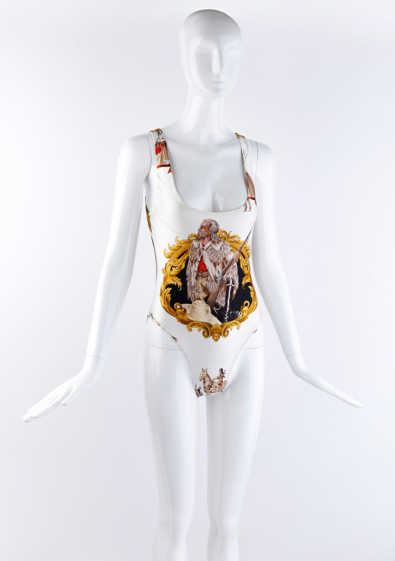 Gianni Versace Mare 1992 Buffalo Bill Native American Theme Swimsuit ...