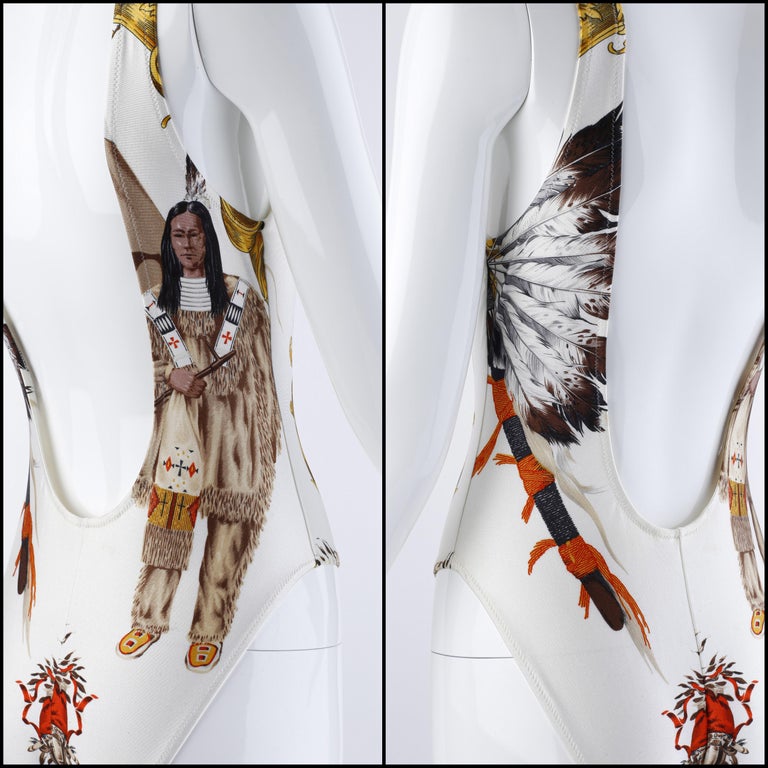 Gianni Versace Mare 1992 Buffalo Bill Native American Theme Swimsuit ...