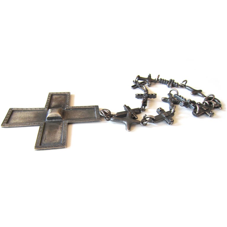 Gianni Versace Massive Cross Chain Necklace 1990's For Sale at 1stDibs ...