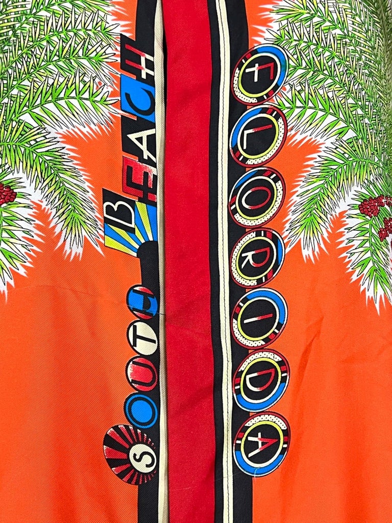 Gianni Versace Miami Silk Shirt Tropical South Beach 1993 XL For Sale ...