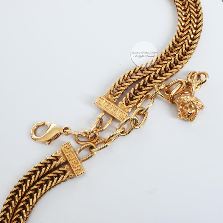 Gianni Versace Multi-Color Stone Necklace and Bracelet 2pc Set S/S 2003 ...