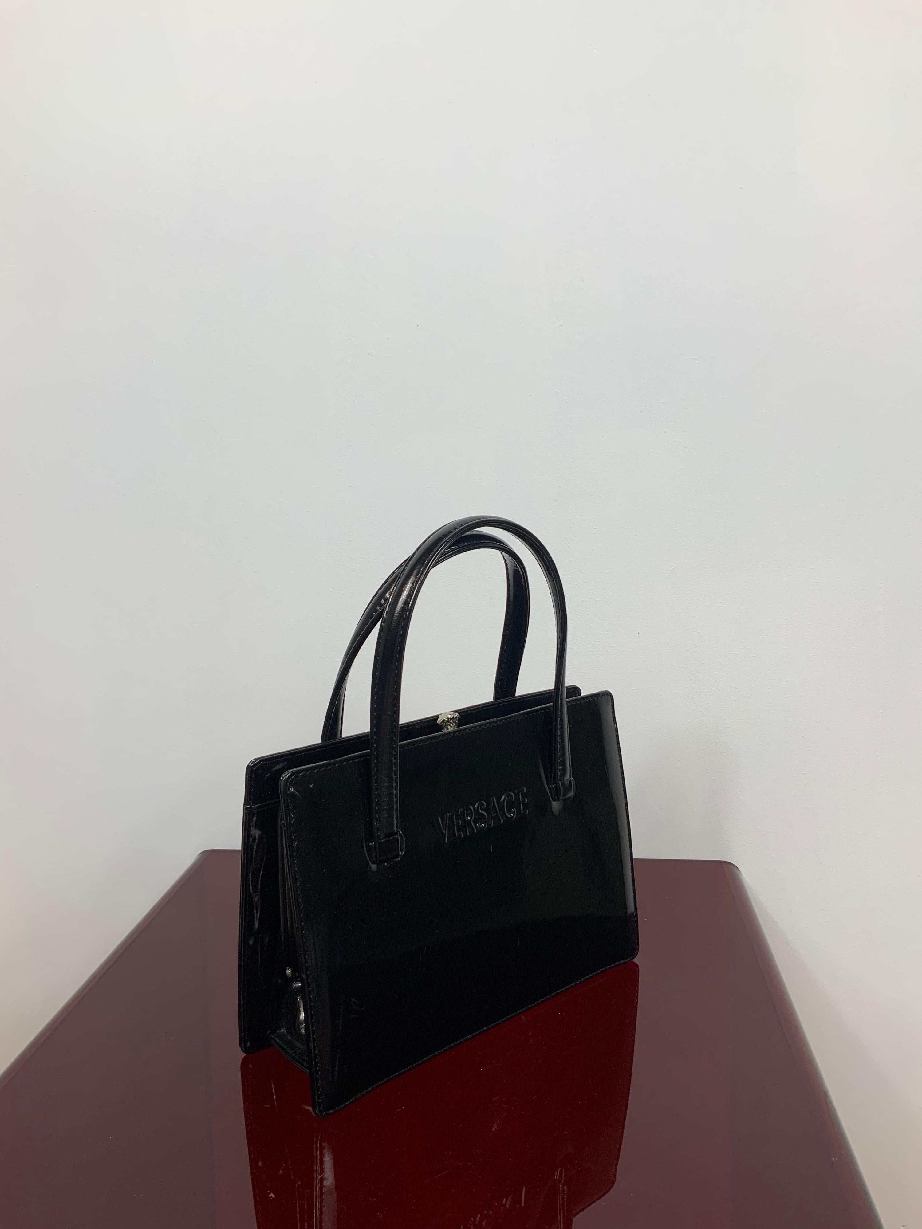 Gianni Versace patent leather bag at 1stDibs