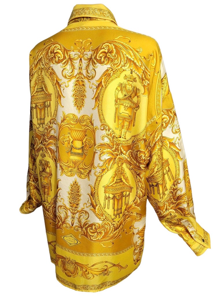 Gianni Versace Petitot Seidenhemd Neoklassisch Römisch Rokoko Herren ...