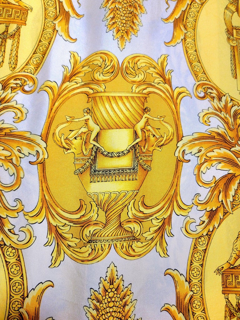 Gianni Versace Petitot Silk Shirt Neoclassical Roman Rococo Men’s IT48 ...