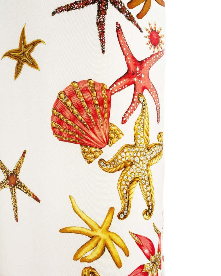 Gianni Versace printed silk and beaded 'Sea Shell' maxi dress, ss 1992 ...