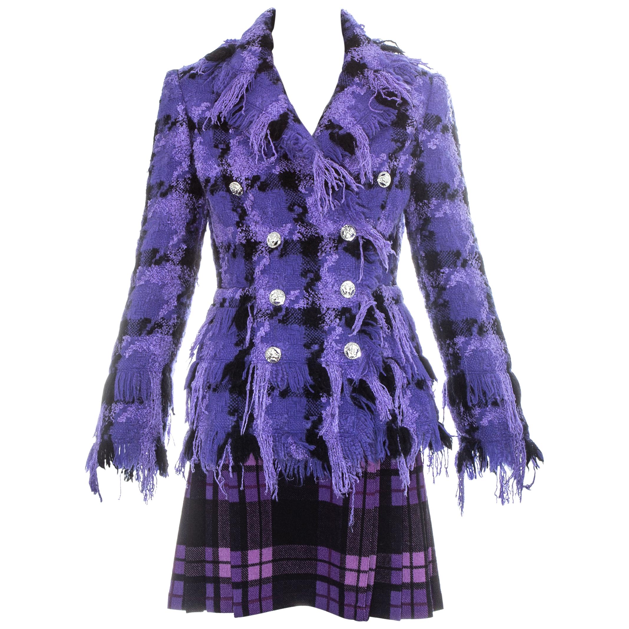 New W/ Tags 1993 Gianni Versace Mens Purple Linen and Silk Blazer ...