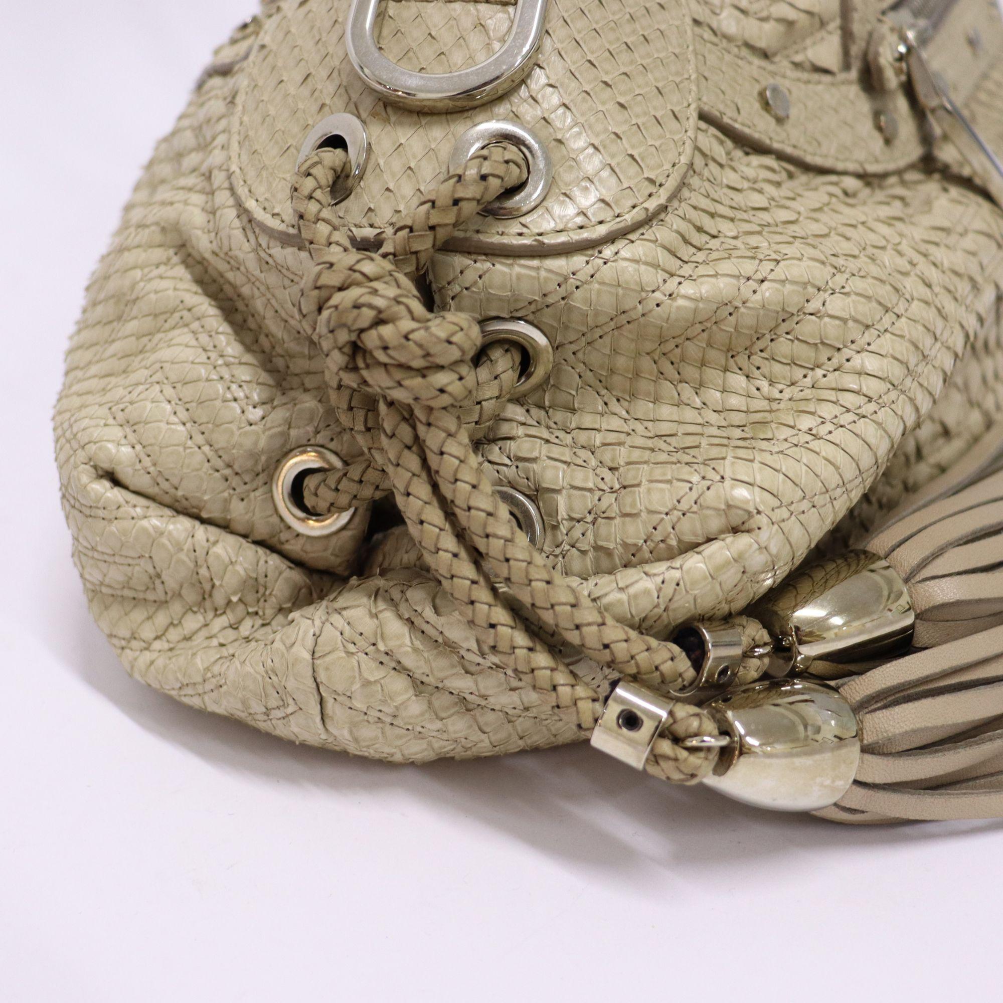 Gianni Versace Python Greek Key Quilted Satchel For Sale at 1stDibs ...