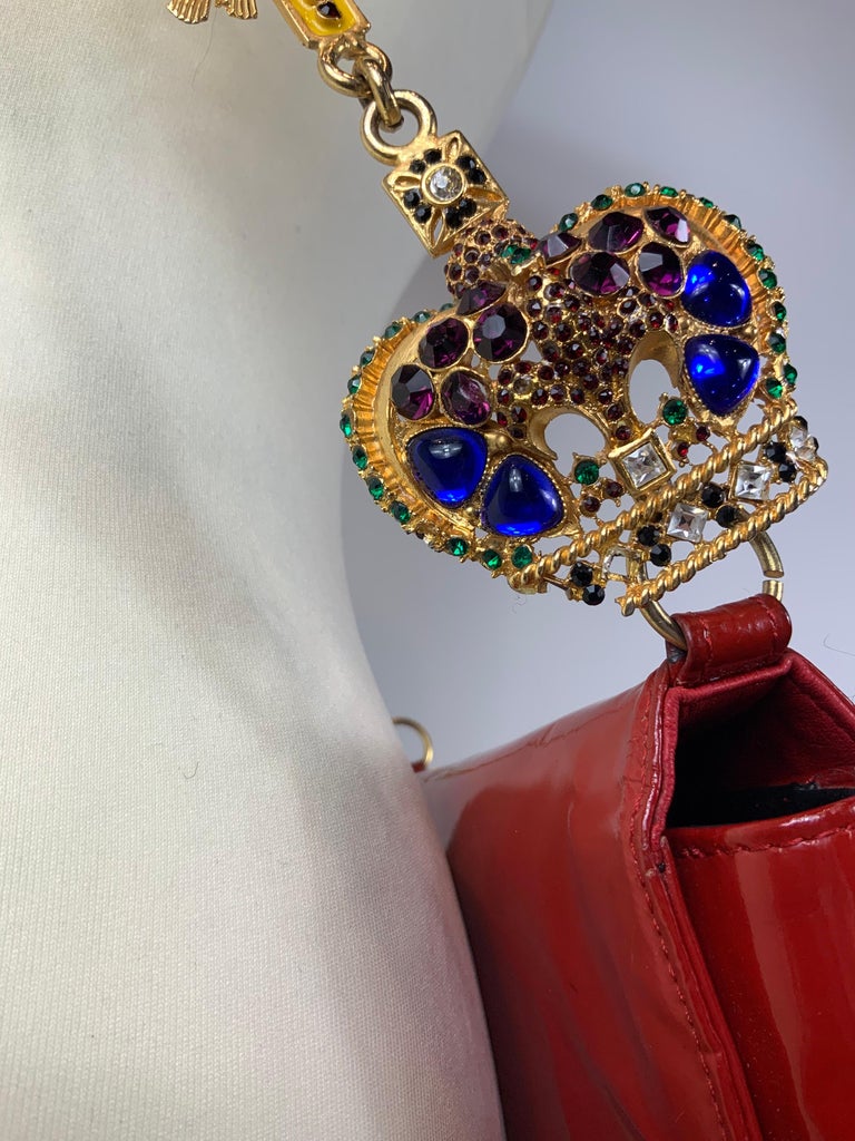 Gianni Versace red leather shoulder bag For Sale at 1stDibs