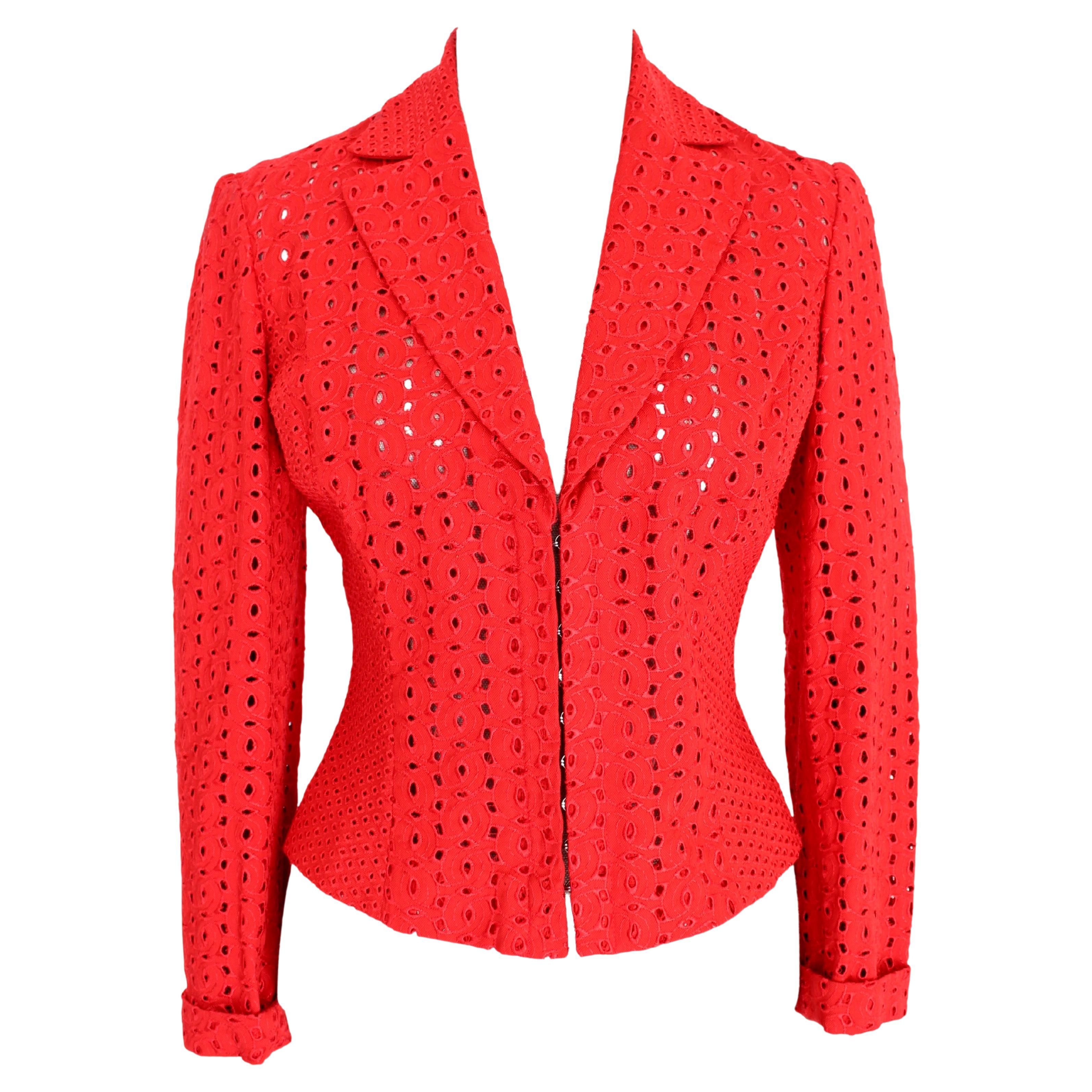 Kenzo Defile Burgundy Blue Wool Floral Perforated Poncho Large Jacket ...