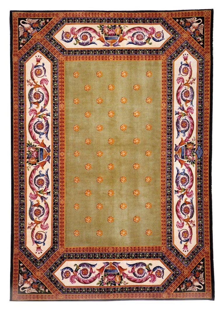 Gianni Versace, Renaissance Green Rug For Sale at 1stDibs