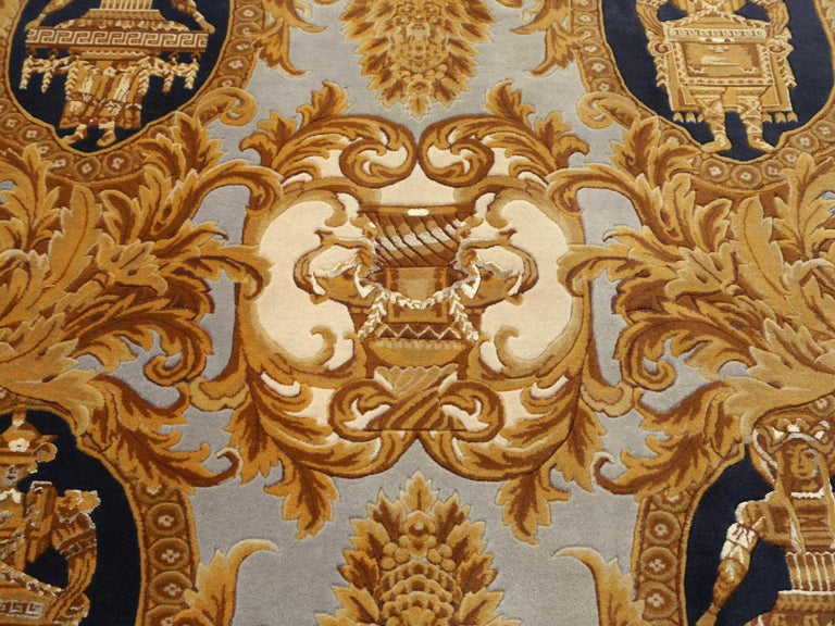 Gianni Versace Rug Home Signature Collection Black Gray Gold Rare Large ...