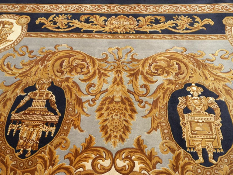 Gianni Versace Rug Home Signature Collection Black Gray Gold Rare Large ...