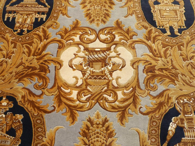 Gianni Versace Rug Home Signature Collection Black Gray Gold Rare Large ...