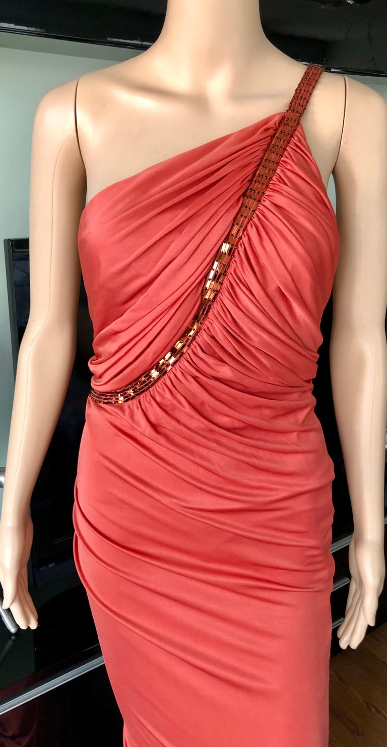 Gianni Versace S/S 2001 Runway Embellished Backless Evening Dress Gown ...