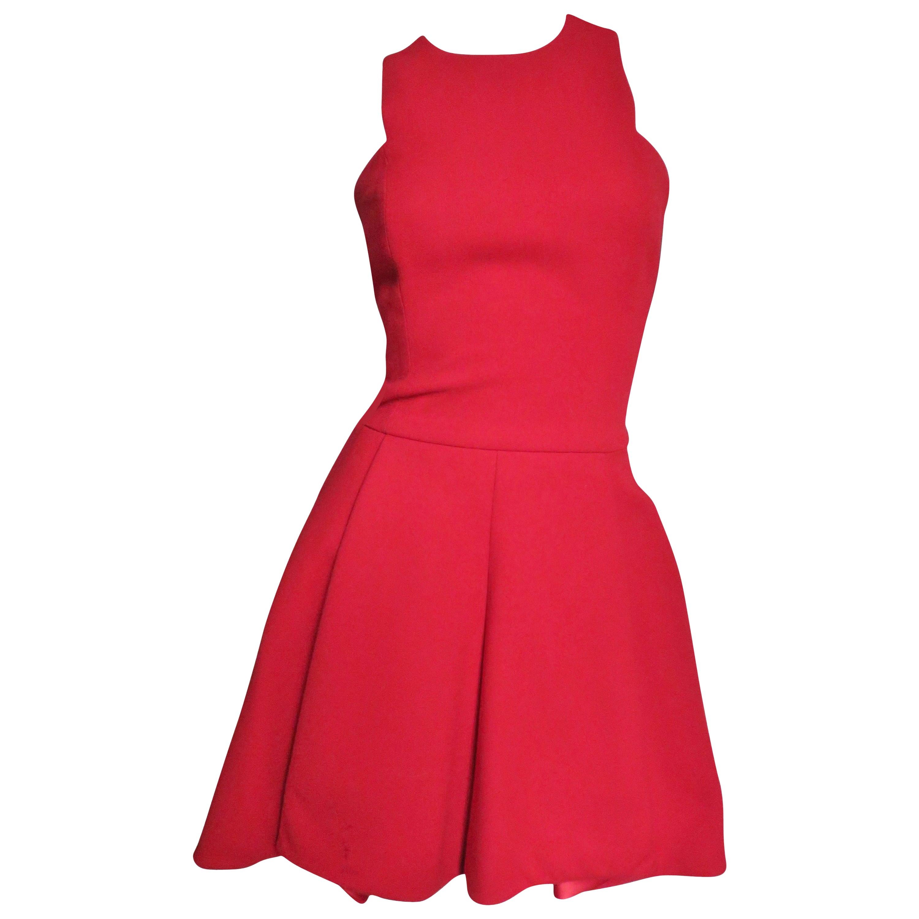 F/W 1996 Gianni Versace Runway Red Sheer Silk Gown Dress at 1stDibs