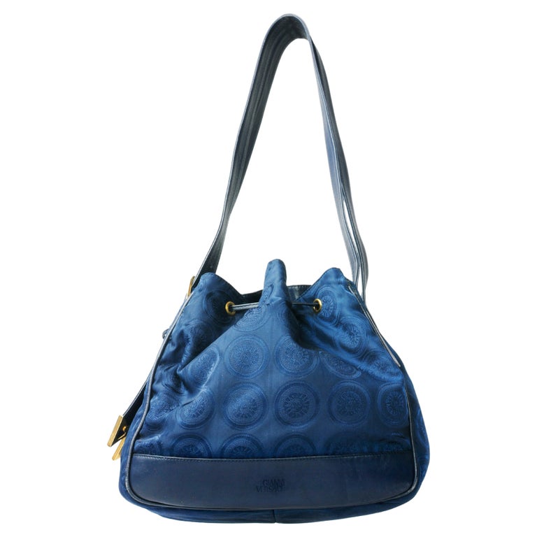 Gianni Versace Shoulder Bucket Bag with Sun Print Western Medusa ...