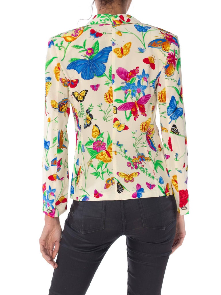 Gianni Versace Silk Butterfly Jacket, 1990s at 1stDibs | versace pink ...