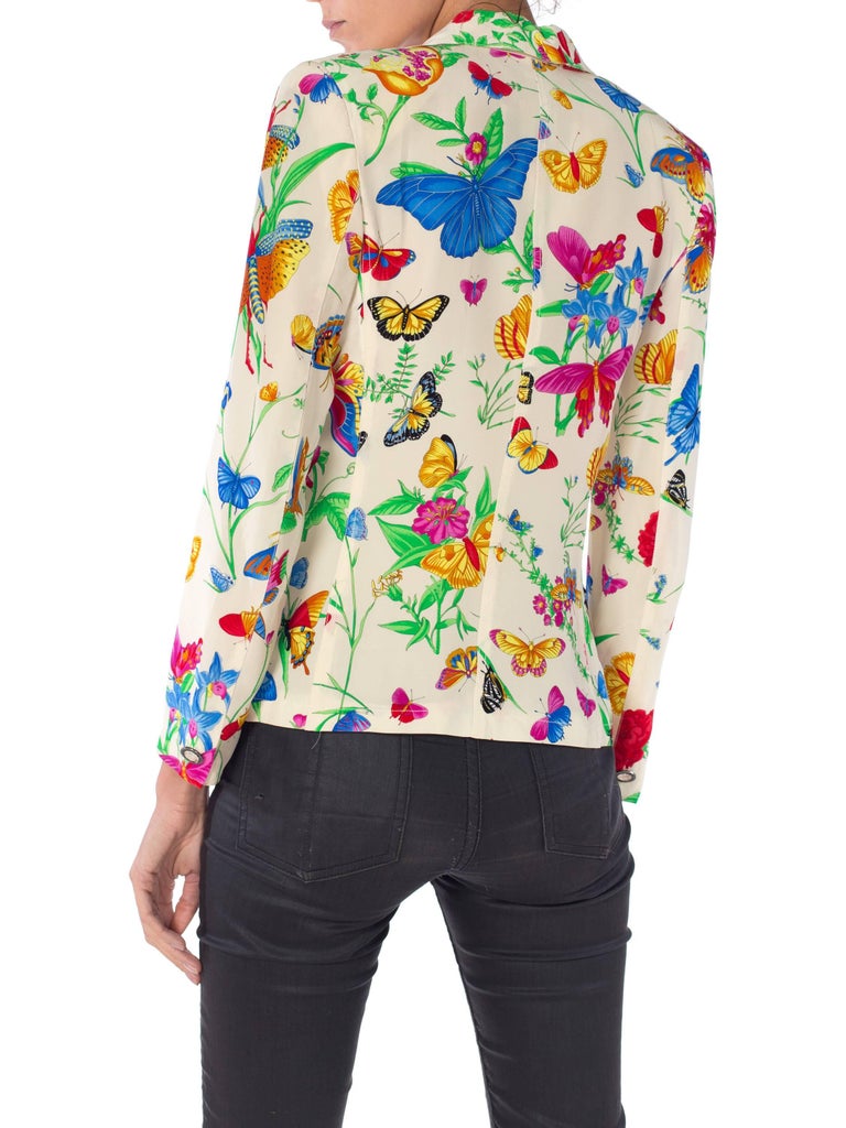 Gianni Versace Silk Butterfly Jacket, 1990s at 1stDibs | versace pink ...