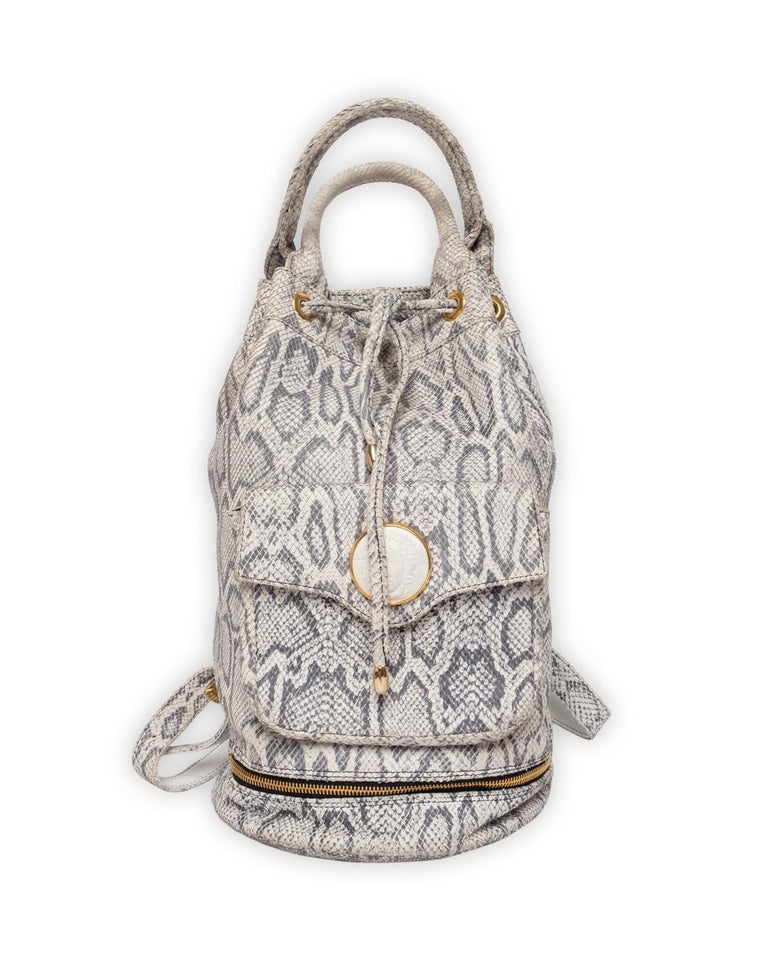 Gianni Versace SS1992 Python Skin Backpack For Sale at 1stDibs